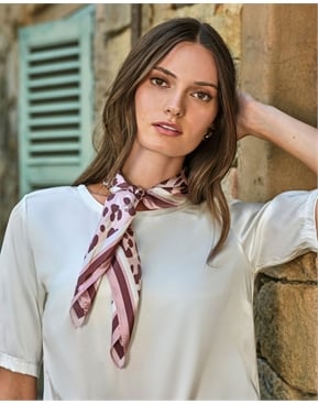 Blush Animal | Silk Square Scarf | Pure Collection