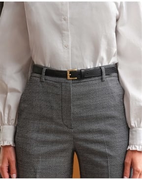 Black | Classic Leather Belt | Pure Collection