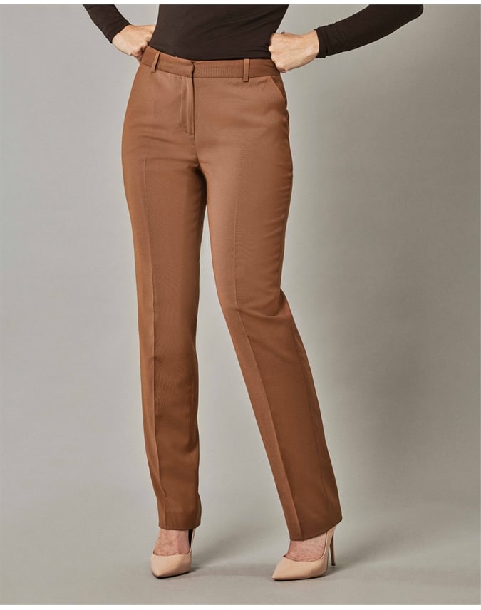 Camel Slim Leg Wool Blend Trouser Pure Collection