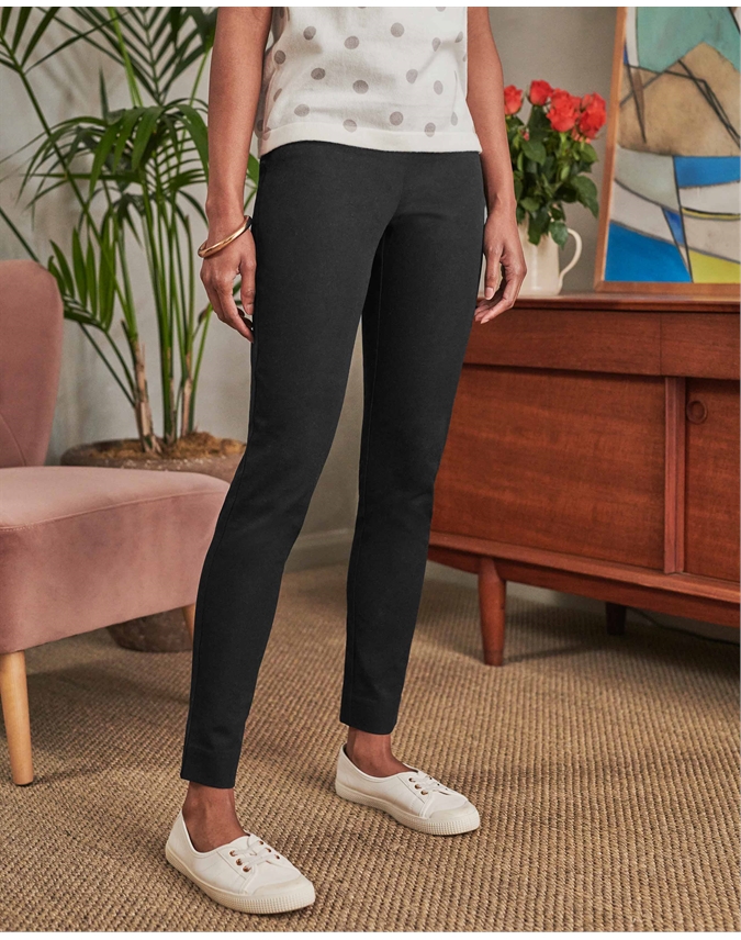 Black | Cotton Stretch Skinny Trouser | Pure Collection