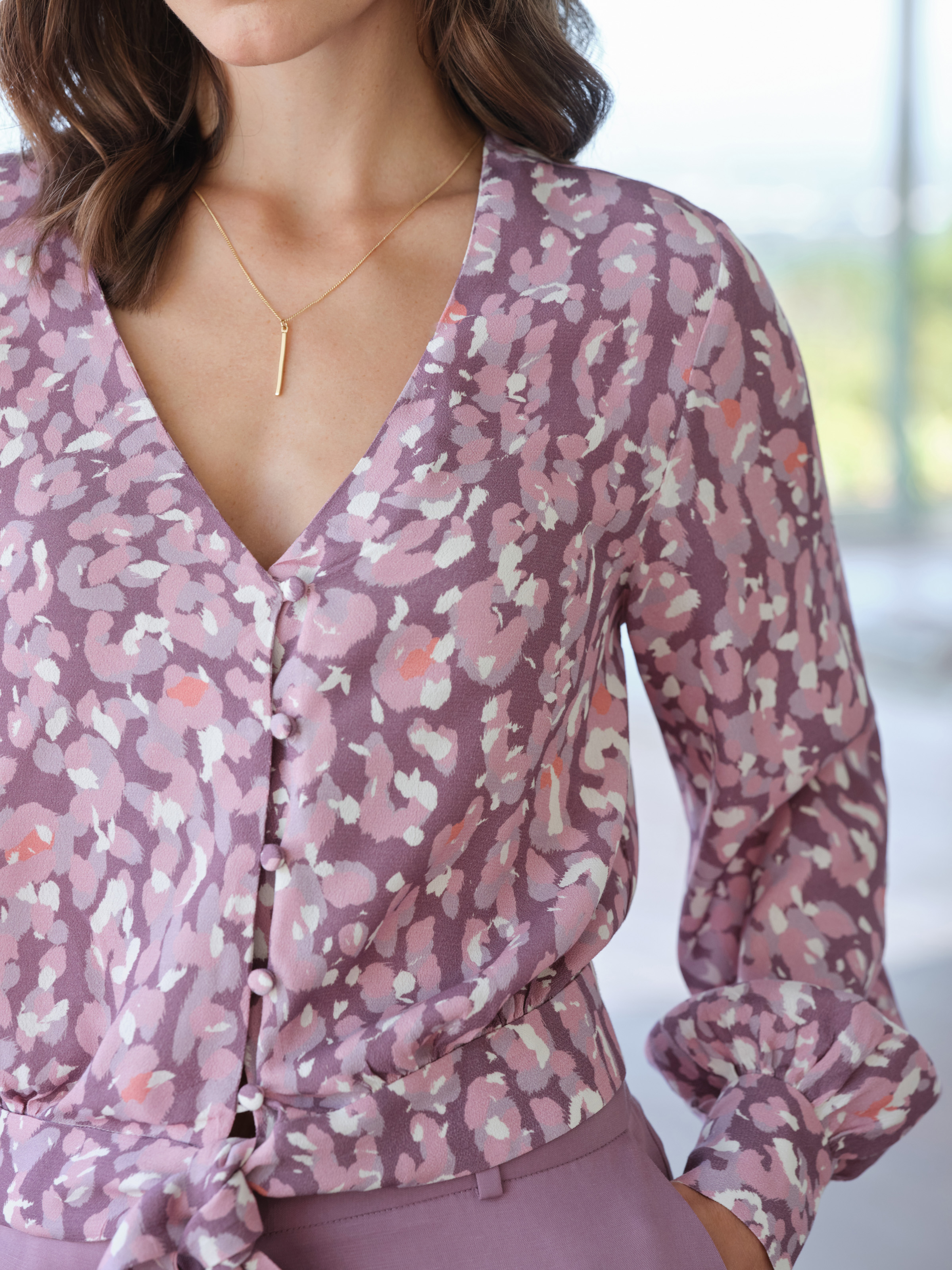 Fig Animal | Tie Front Blouse | Pure Collection