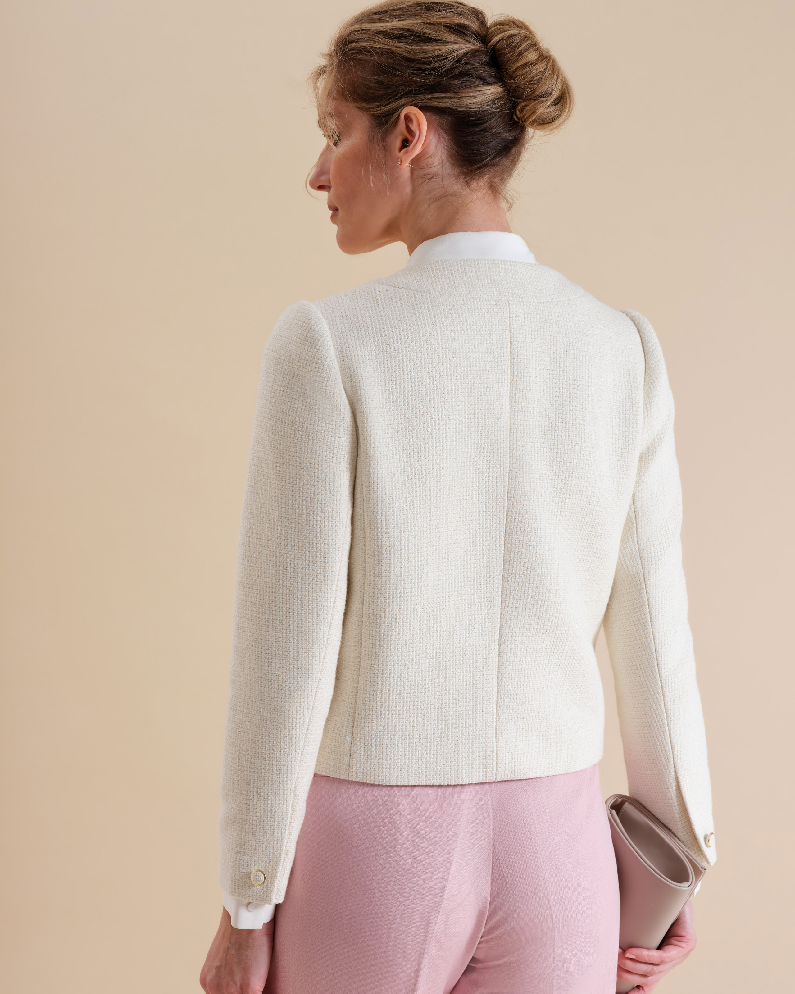 Ivory | Textured Jacket | Pure Collection