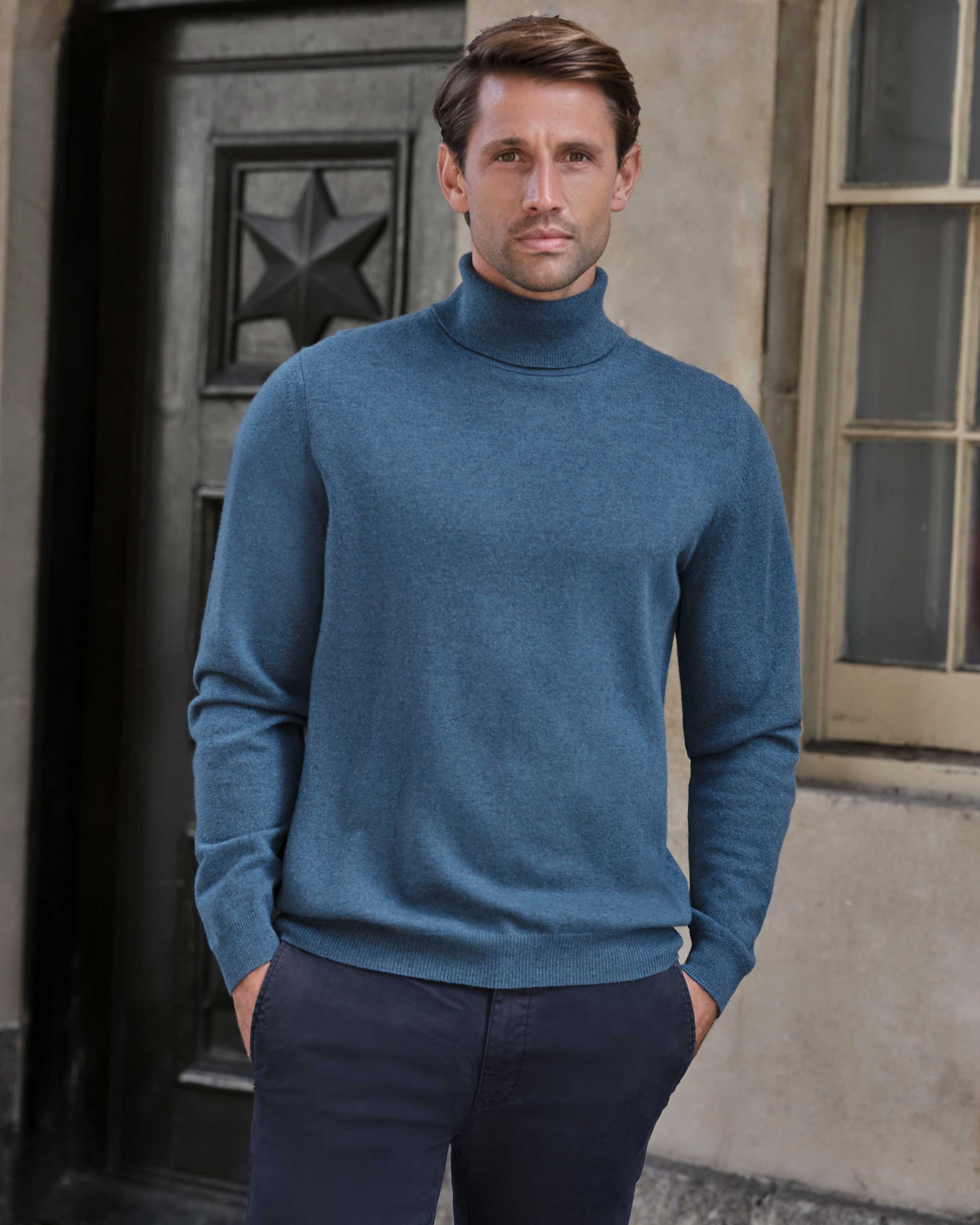 Cool Roll Neck Sweater Men Photos