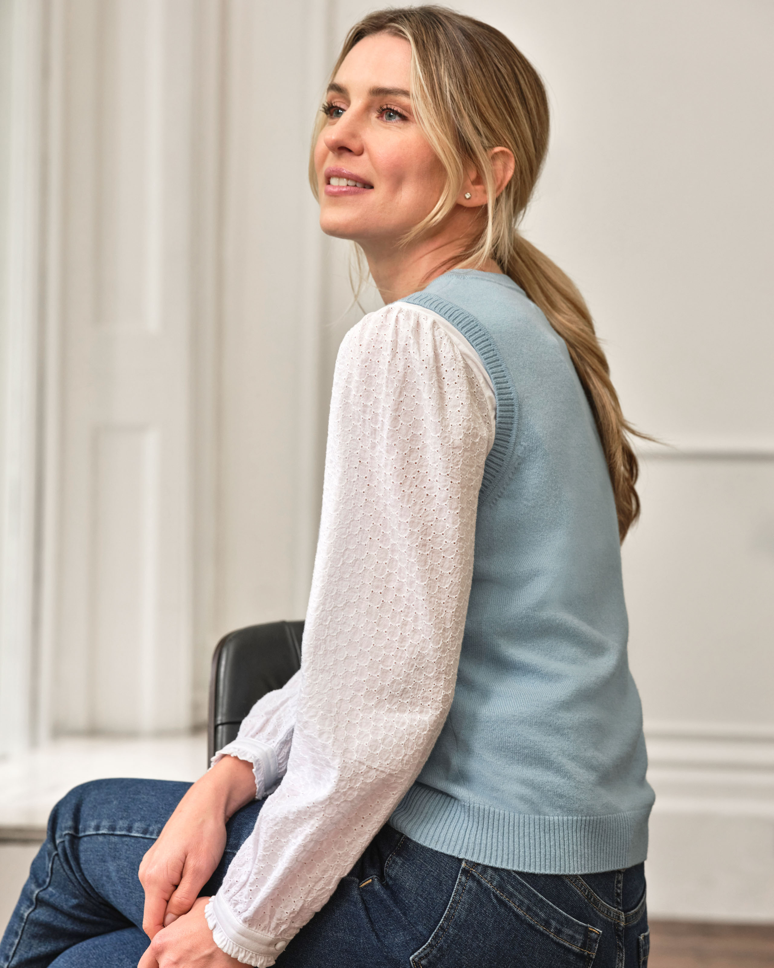 Seaspray | Cashmere Knitted Tank | Pure Collection