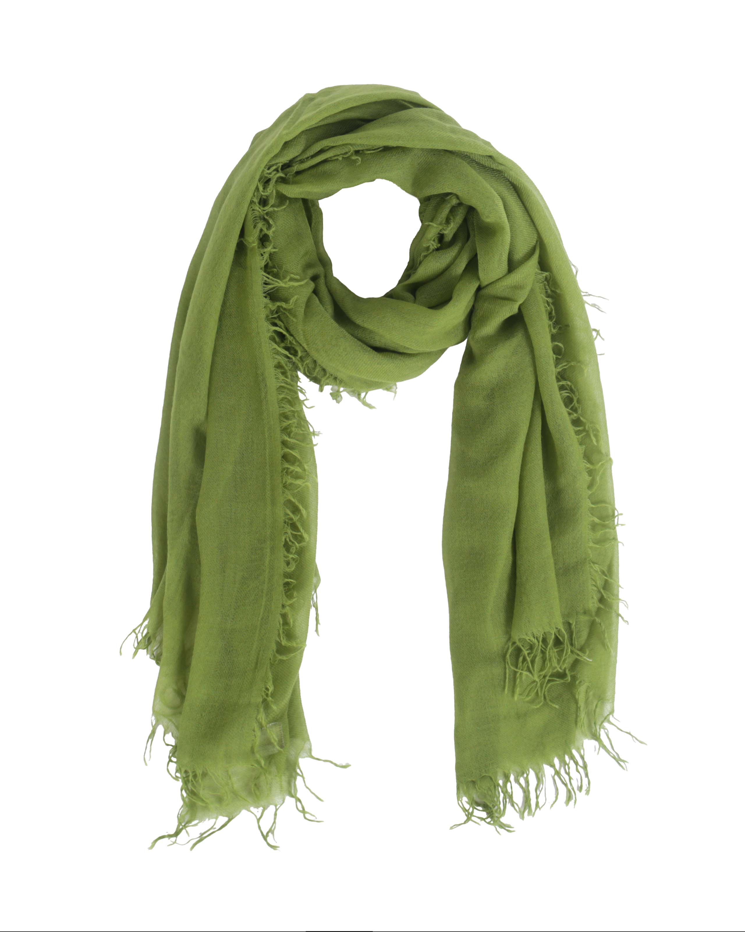 Soft Olive | Ultra Fine Cashmere Scarf LAD91 | Pure Collection