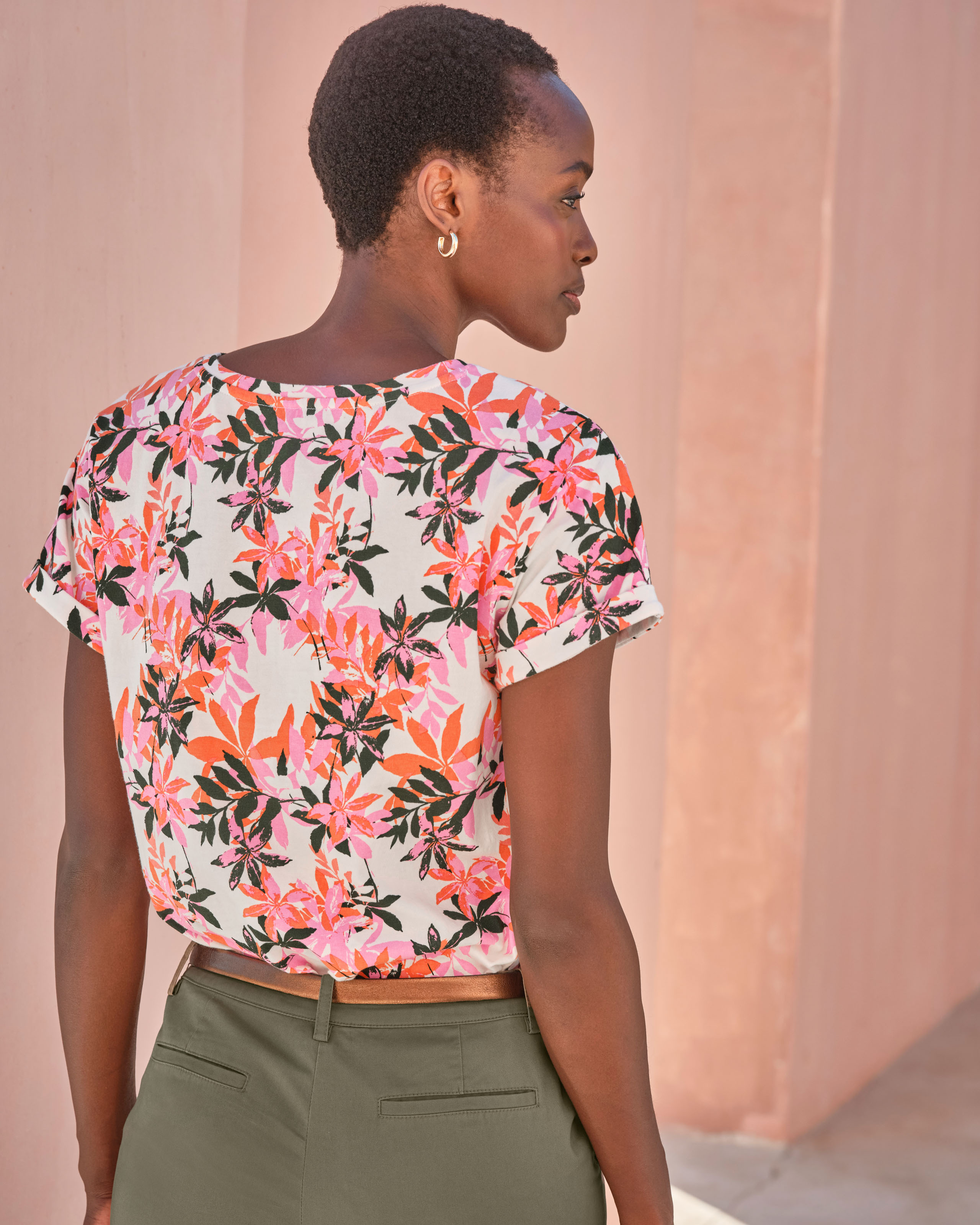 Multi Tropical Print | Printed Super Soft Cotton T Shirt | Pure Collection