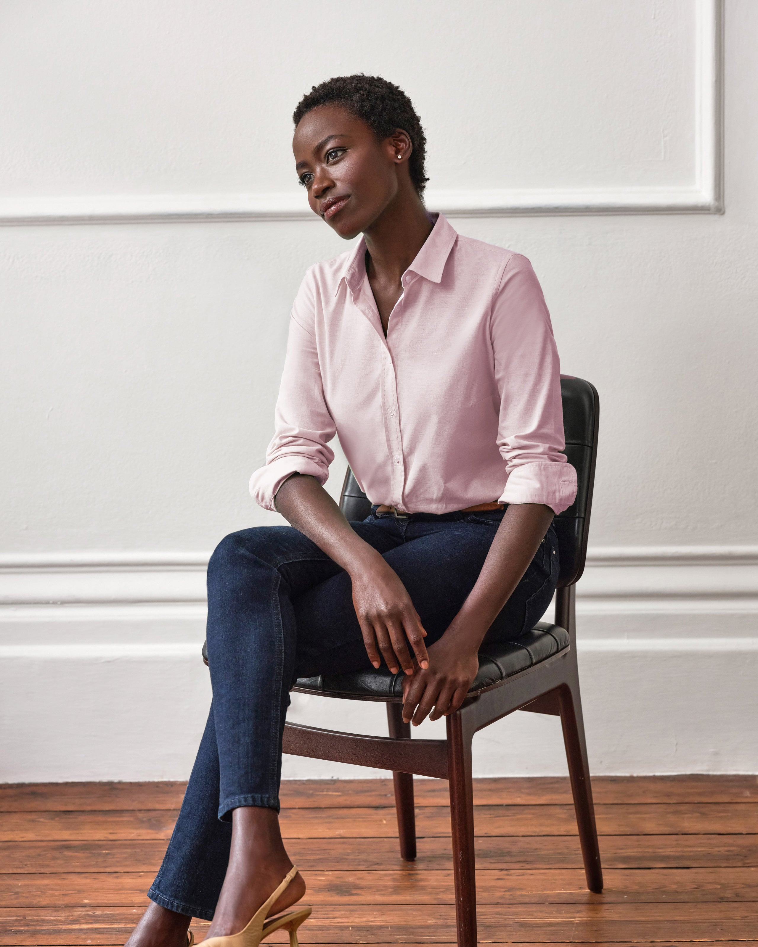 Pale Pink | Cotton Rich Shirt | Pure Collection