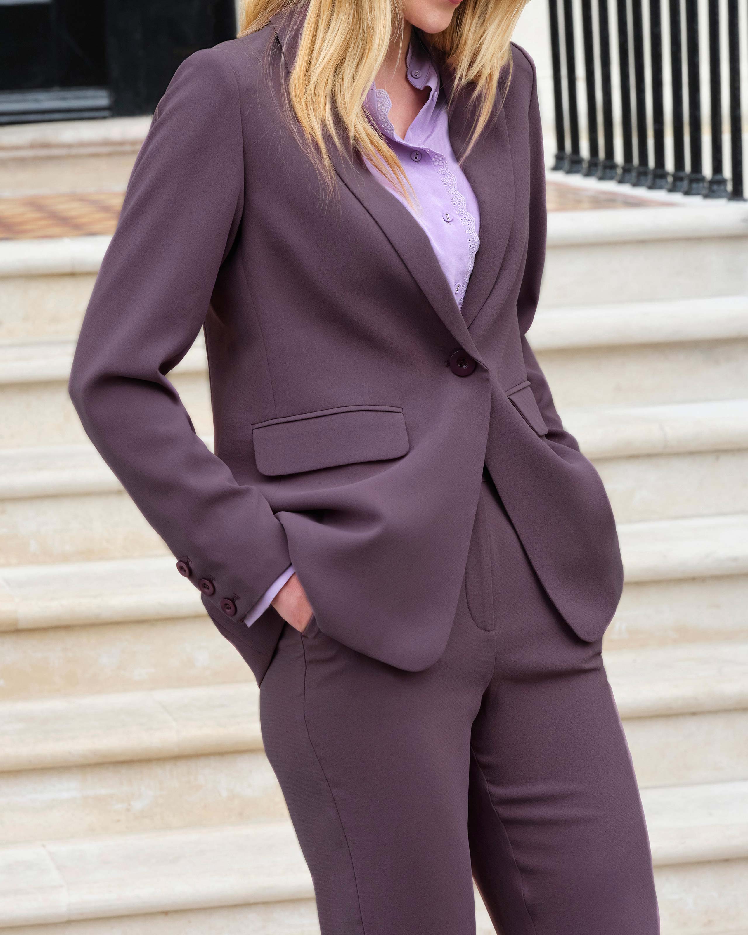 Grape | Single Breasted Suit Jacket | Pure Collection