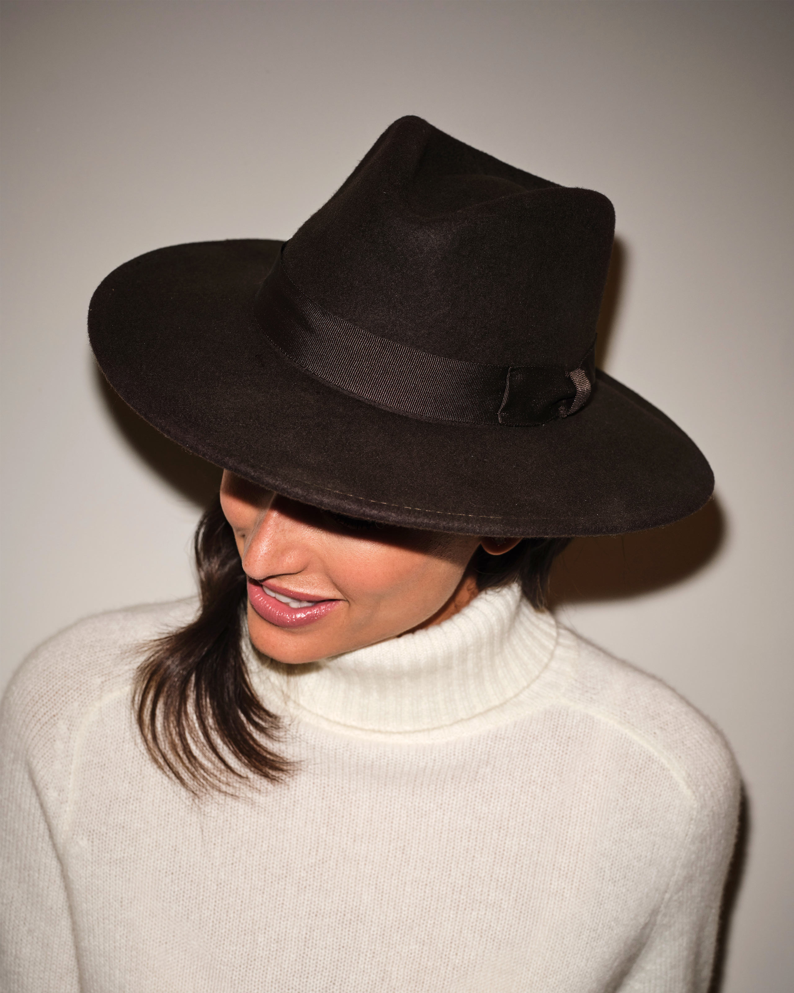 Chocolate | Fedora With Wide Brim | Pure Collection