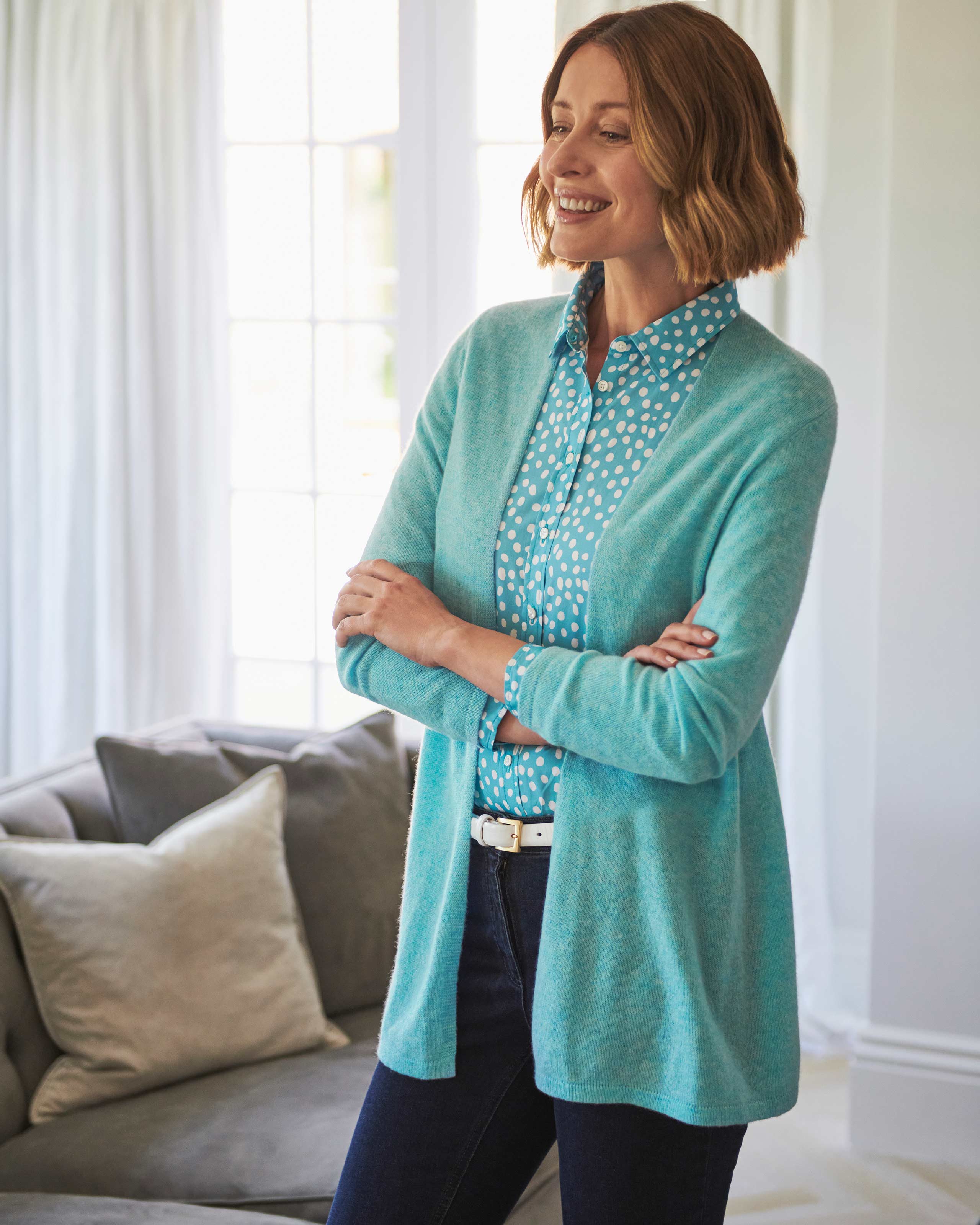 Cloud Blue | Gassato Swing Cardigan | Pure Collection