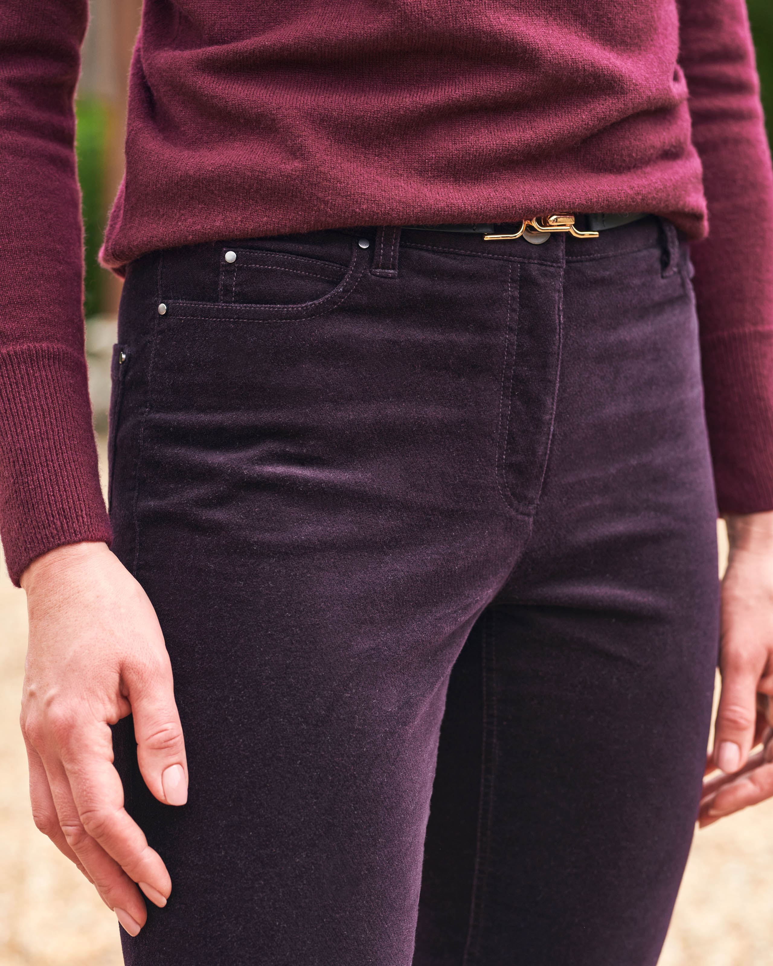 Merlot | Washed Velvet Jean | Pure Collection
